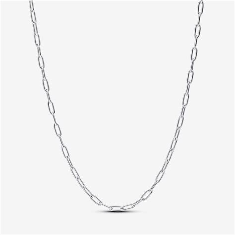 Elongated Link Chain Necklace Sterling Silver Pandora Canada