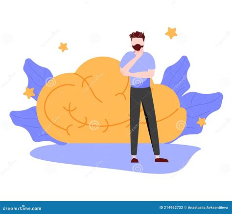 Brain Activity Abstract Concept Vector Illustration Thinking And Imagination Problem Solving