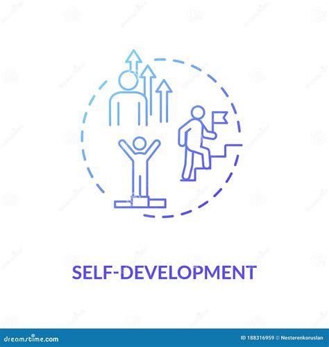 Self Development Blue Gradient Concept Icon Stock Vector Illustration Of Growth Individuality