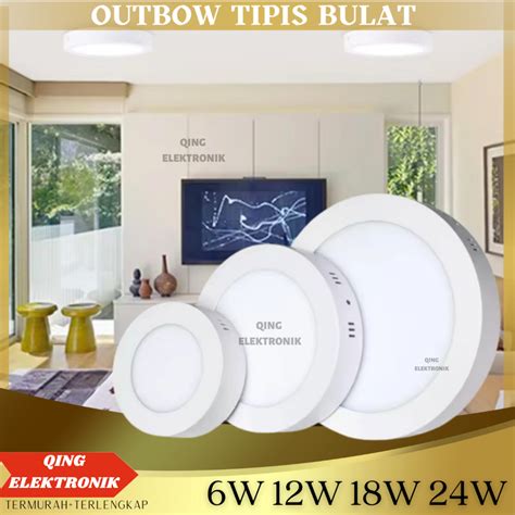 Jual Lampu Outbow Bulat Led Panel Downlight Tempel Plafon Shopee Indonesia