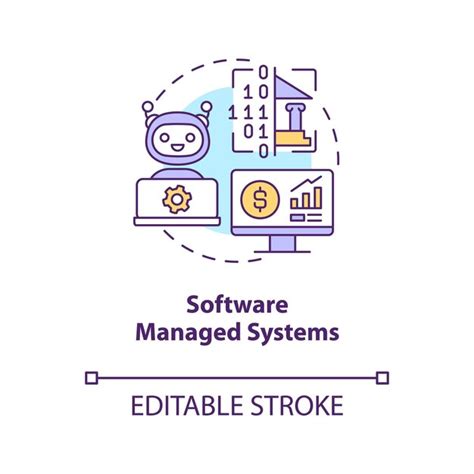 Premium Vector Software Managed Systems Concept Icon