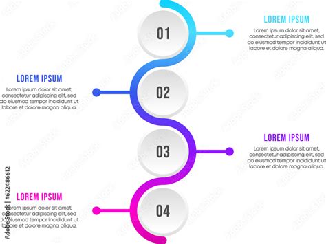 Vector Illustration Infographic Label Design Template With 4 Steps Suitable For Process Diagram