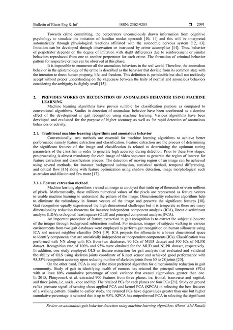 Review On Anomalous Gait Behavior Detection Using Machine Learning