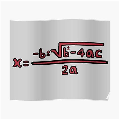 Quadtratic Formula Poster By Rach 24601 Redbubble
