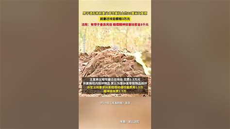 3月31日（發布時間），北京。男子酒后挖前妻父母墳墓被判賠8千元，法院：有悖于善良風俗，應賠償精神損害撫慰金。 Youtube