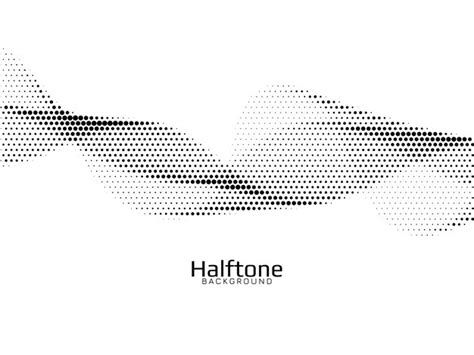Free Vector Abstract Wave Style Halftone Background Vector