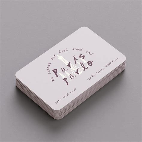 Paris Parlor 커스텀 명함 디자인 명함 포트폴리오 크몽