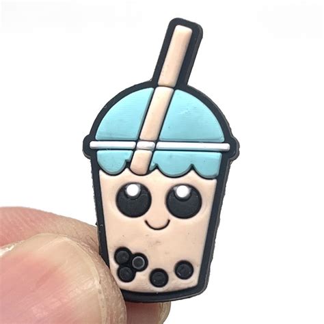 Croc Jibbit Cartoon Milk Tea Drink Pattern Diy Shoe Buckle Decoration