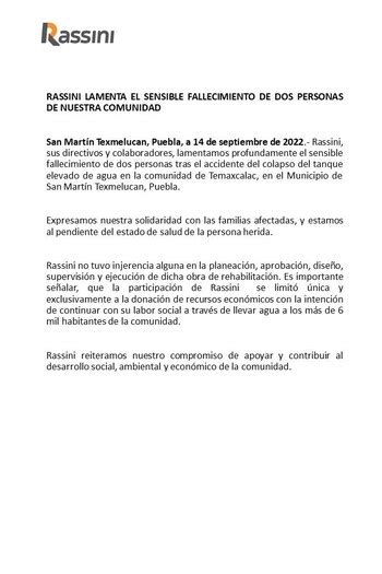 Empresa Se Deslindó Del Colapso De Un Tanque De Agua En Texmelucan Que Le Quitó La Vida A Dos