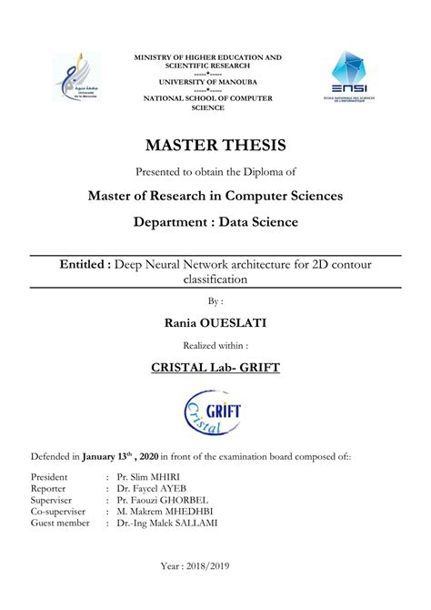Pdf Master Thesis Deep Neural Network Architecture For 2d Contour