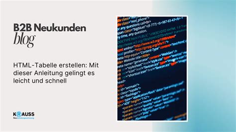 Html Tabelle Erstellen Mit Dieser Anleitung Gelingt Es Leicht Und Schnell