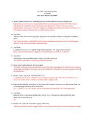 Final Exam Review With Answers Docx CS 3733 Operating Systems Fall 2020 Final Exam Practice
