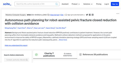 Autonomous Path Planning For Robot‐assisted Pelvic Fracture Closed Reduction With Collision