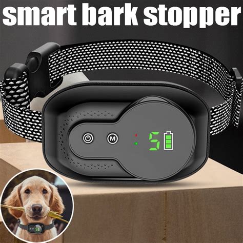 Ip67 Waterproof Pet Dog Anti Barking Control Collar 5 Speed Adjustable