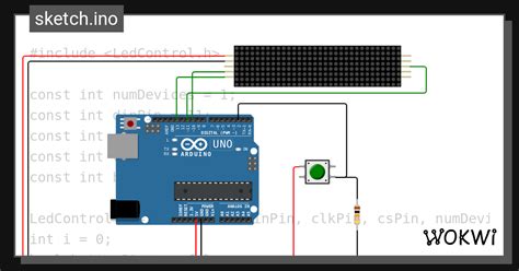 Lab1 Dot Matrix Wokwi Esp32 Stm32 Arduino Simulator