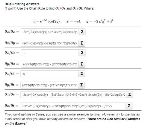 Solved Help Entering Answers