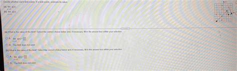 solved decide whether each limit exists if a limit exists