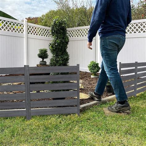 Zippity Outdoor Products No Dig Vinyl Fencing The Home Depot