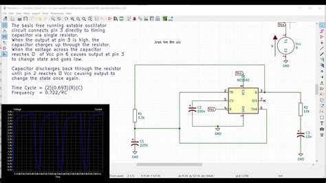 Kicad Tutorial 23 Design And Simulation Of Basic Ne555 Oscillator Circuit Youtube