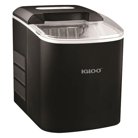 Igloo 26 Lb Flip Up Door Portablecountertop Bullet Ice Maker Black