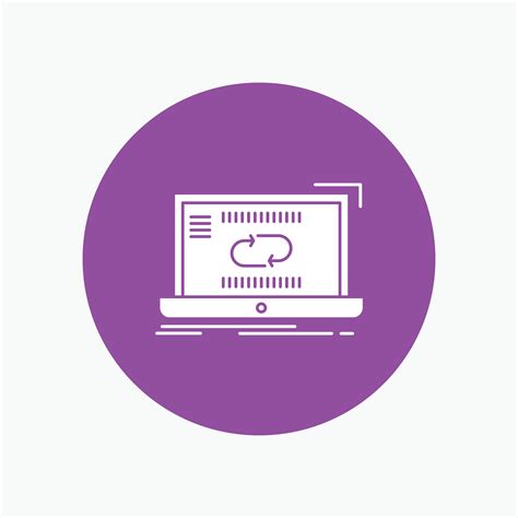 Communication Connection Link Sync Synchronization White Glyph Icon