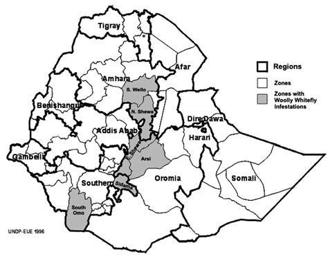 A Map Showing Distribution Of Citrus Woolly Whitefly In