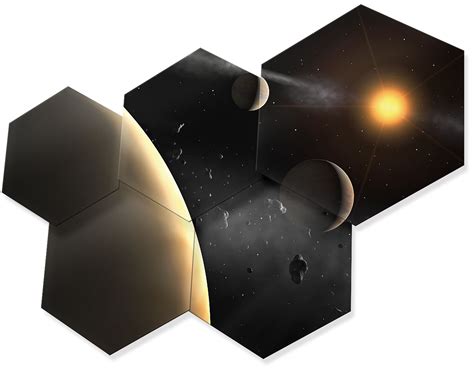 Artwork Showing Some Hexagonal Mirror Pieces Of Elt Eso