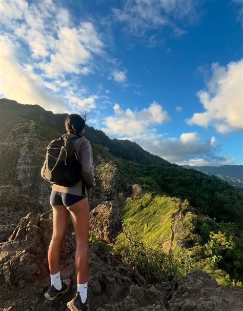 Hiking Aesthetic Woman Fit Athletic Hiking Hiking Woman Outfit