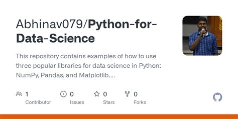 Github Abhinav079python For Data Science This Repository Contains