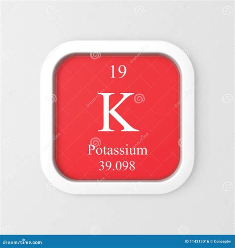 Potassium Symbol From Periodic Table Stock Illustration Illustration