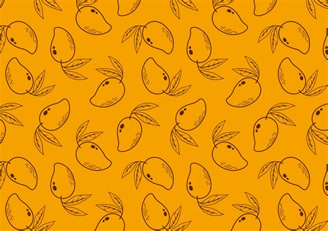 Mango Pattern Wallpaper Mango Symbol Thailand Fruit 48012111 Vector