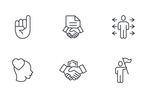 Commitment Icons Set Commitment Pack Symbol Vector Elements For
