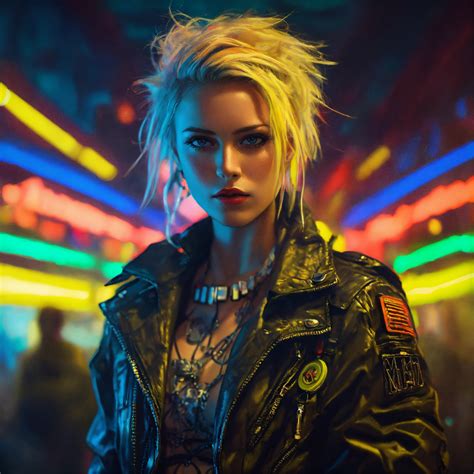 Lexica Blonde Cute Punk Rock Girl Mad Max Jacket Renaissance