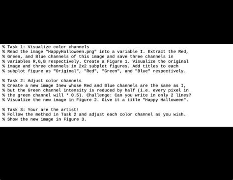 Solved Task Visualize Color Channels Read The Image Chegg