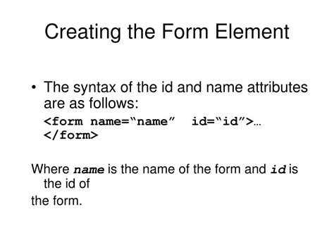 Ppt Creating Web Page Forms Powerpoint Presentation Free Download