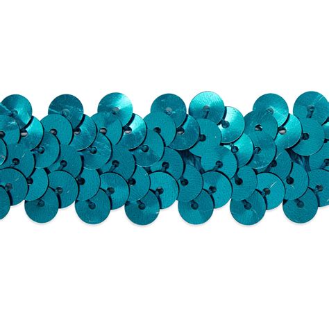 Trims By The Yard 2 Row Metallic Stretch Sequin Trim 78 Inch