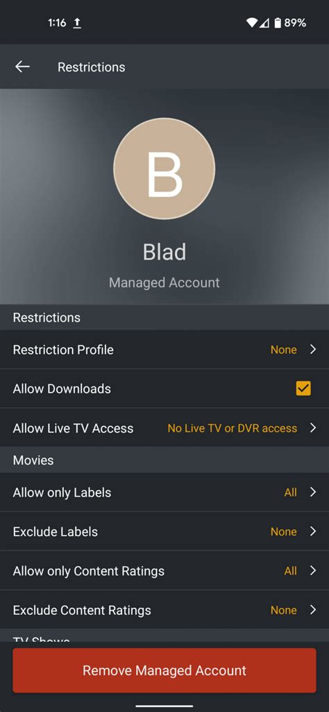 Restrictions On Library Access Plex Support
