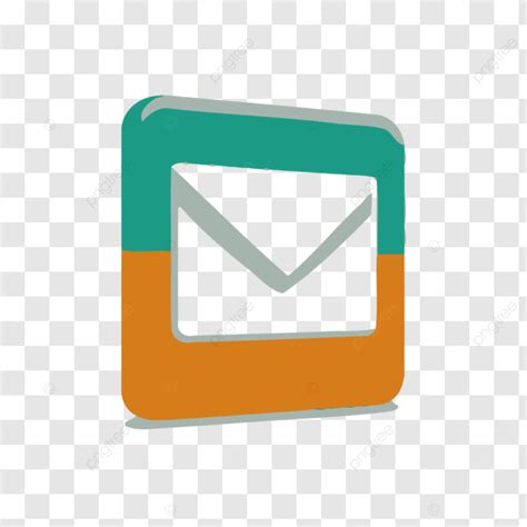 Io Xml 메일 아이콘 모형 벡터 흰색 배경에 보내는 단순한 다채로운 아이콘 그림자 없음 작은 프레임 중앙 Png