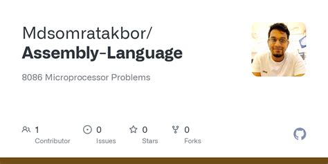 Github Mdsomratakborassembly Language 8086 Microprocessor Problems