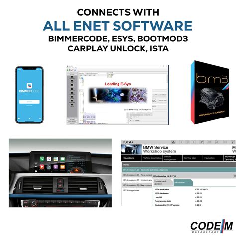 Code M Enet Obd2 Cable Para Codificación Bmw Serie F E Sys Ista Icom