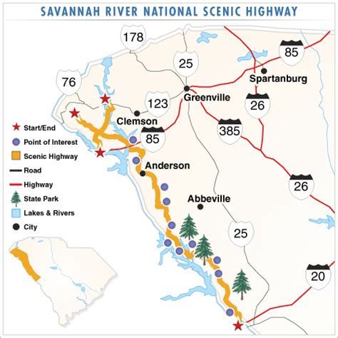 Savannah River Georgia Map
