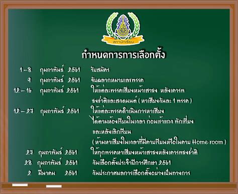 กำหนดการเลือก สภานักเรียน โรงเรียนมัธยมวัดควนวิเศษมูลนิธิ