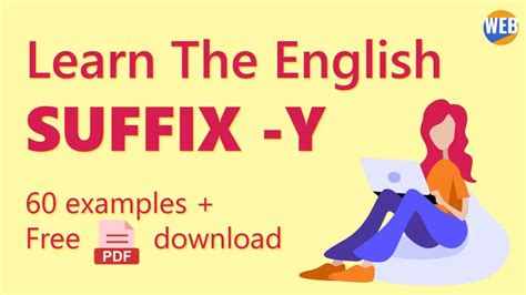 Learn The English Suffix Y 60 Examples Free Pdf Download World