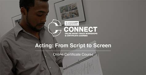 Vfs Acting From Script To Screen Online July 3 24 2024 July 3 To