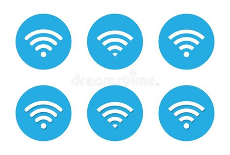 Wifi Network Icon With Shadow Wireless Connection Symbol Vector Stock Vector Illustration Of