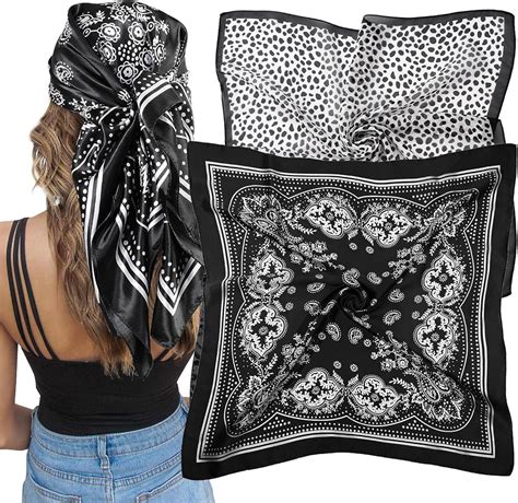 Bandana Per Capelli Lunaanda Foulard Satinato Quadrato Donna Bandana
