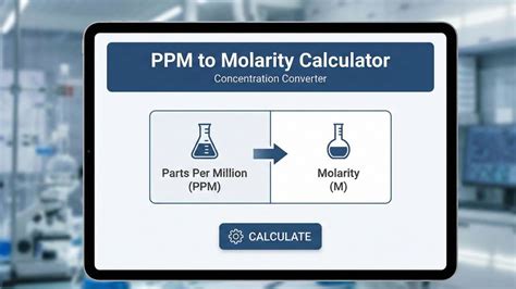 Ppm To Molarity Calculator