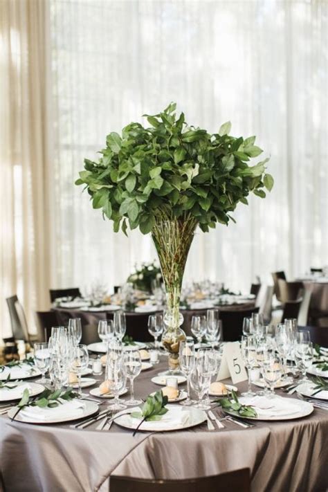 Green Wedding Flowers Centerpieces