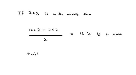 Solved Find The Z Scores For Which 80 Of The Distributions Area Lies