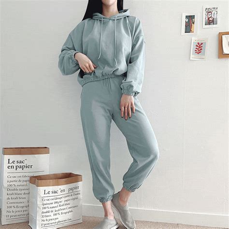 5color세트 파스텔 후드티 조거팬츠 트레이닝 세트크롭 쭈리 밴딩 봄신상 츄리닝 캠핑룩 개강룩 데일리룩 에이블리
